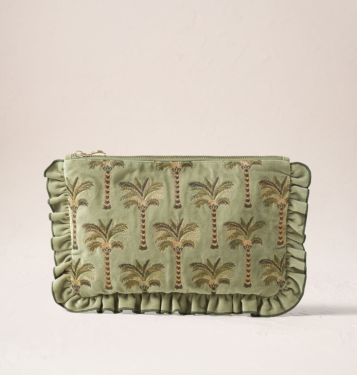Palms Frill Pouch – Elizabeth Scarlett