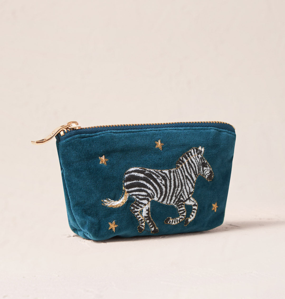 Zebra Velvet Coin Purse for Women | Elizabeth Scarlett