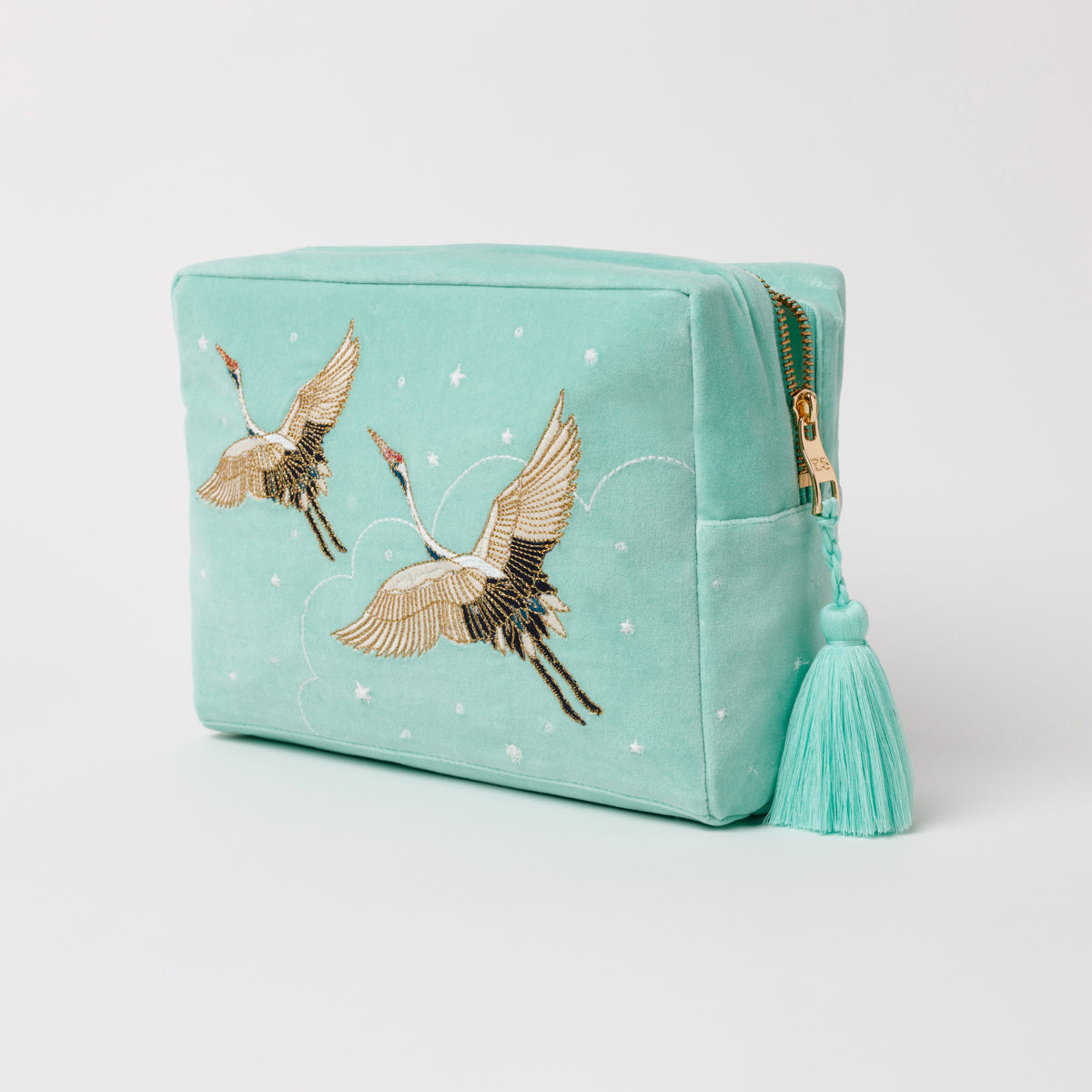 Crane Print Washbag | Elizabeth Scarlett