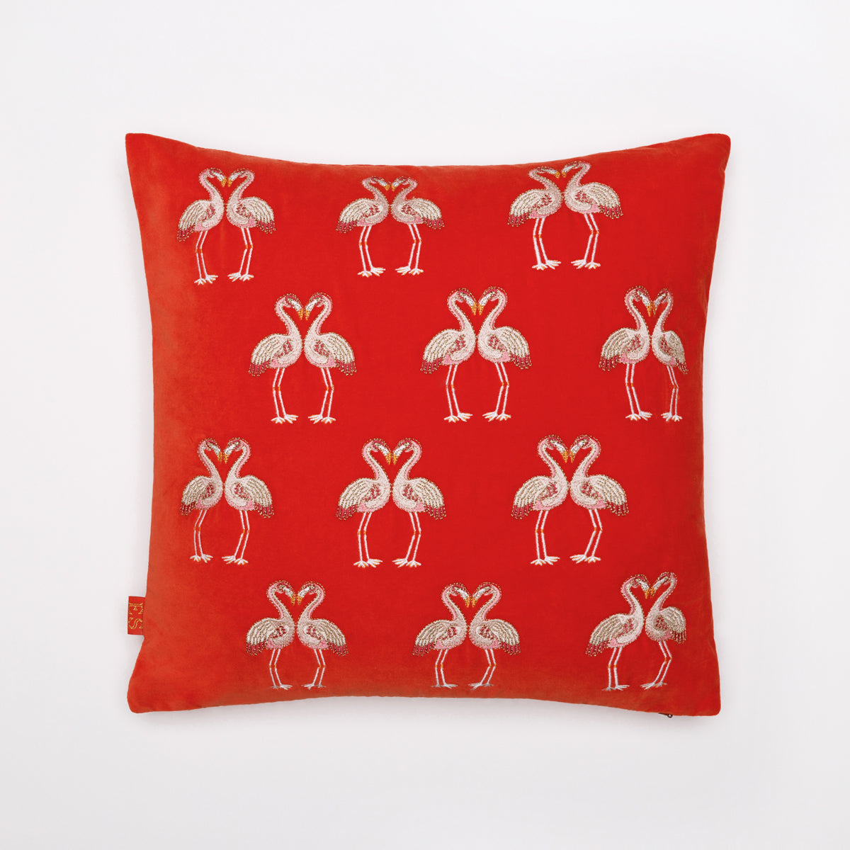 Embroidered Pink Flamingo Cushion in the UK – Elizabeth Scarlett
